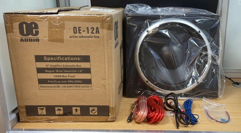 Oe Audio, 1300W Car Amp Loaded Boom Subwoofer Bass Box, Black ...