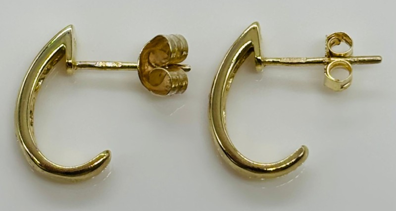 9Ct Full Hallmark Yellow Gold Earring Pierced 1.42G | 039500223654 ...