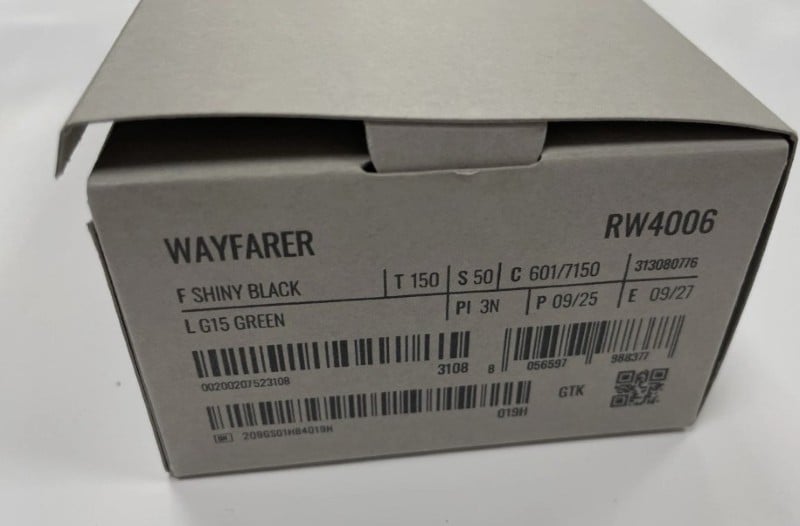 Meta Rayban Wayfarer Rw4006 - Shiny Black/Green G15 Lens, Gen 1 Black ...