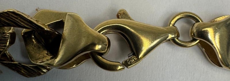 9ct Yellow Gold 9Ct 15'' Curb Square Chain Collier Necklace Neck Chain ...