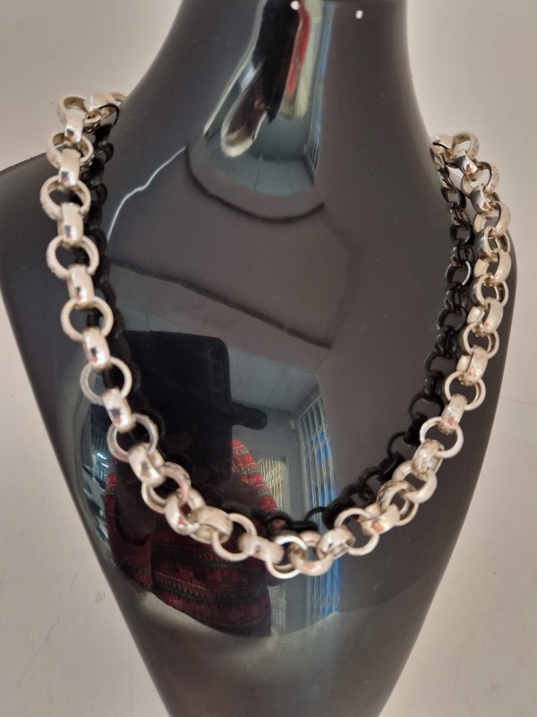 Silver **Brand New 23" Patterned Belcher Chain Chain 124.4G ...