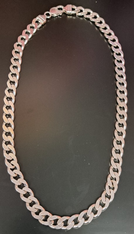 Silver 20 Inch Silver Curb Chain Necklace 61.7G | 046600087248 | Cash ...