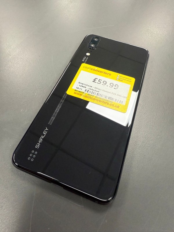 Huawei P20 Eml-L09 128GB - Unlocked Black | 047600105599 | Cash Converters