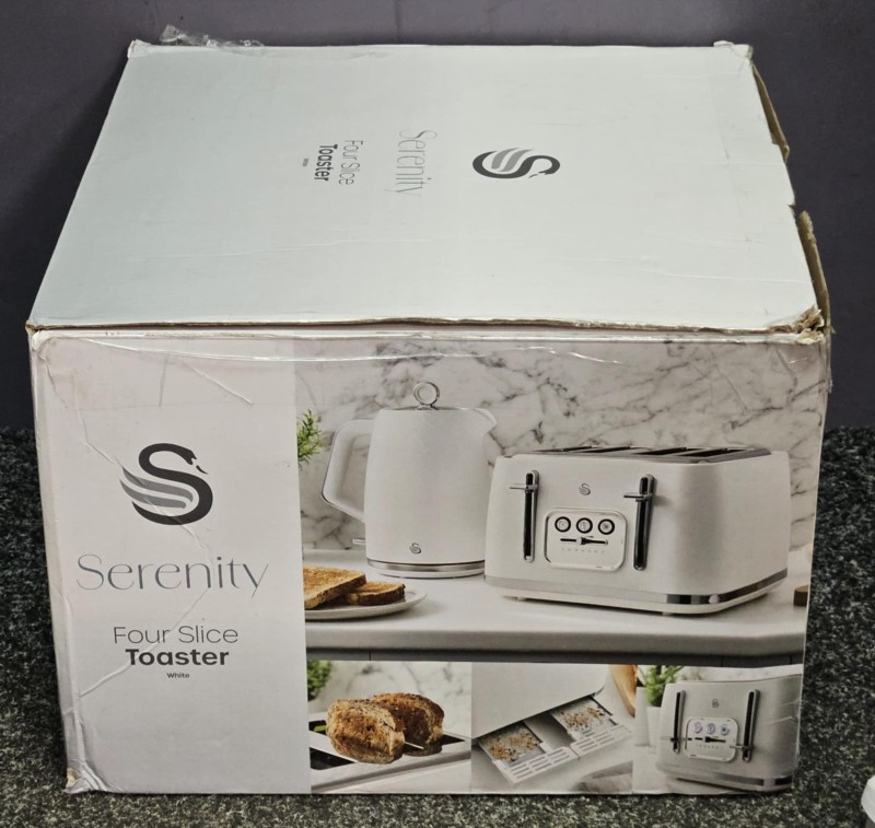 Swan Serenity 4 Slice Toaster White | 030400231424 | Cash Converters