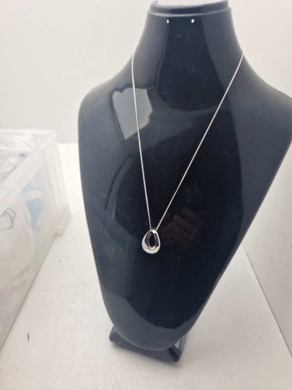 Silver Swoosh Circle Pend & Chain Necklace 1G | 055400024169 | Cash ...