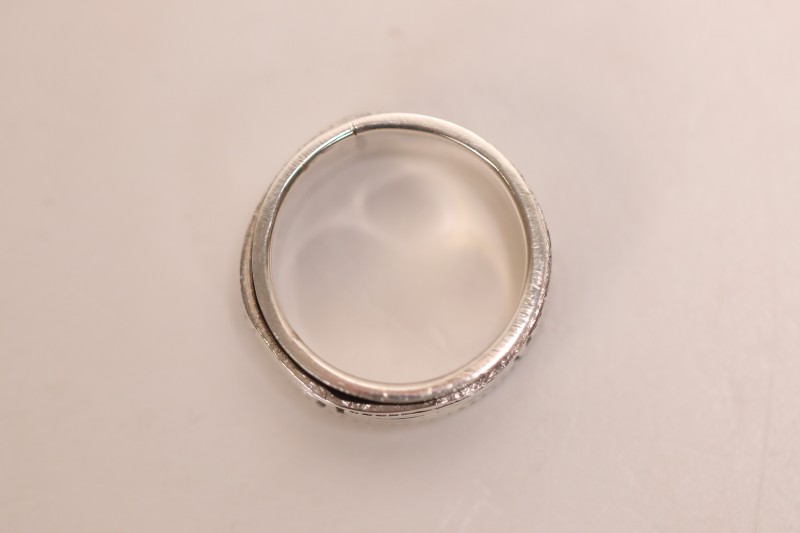 925 Square Design Spinner Silver Unisex Ring Size Q | 055600229505 ...