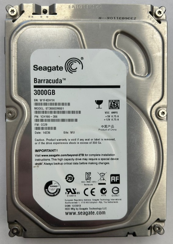 3TB Seagate Barracuda 3TB St3000dm001 Silver | 048800233391 | Cash ...