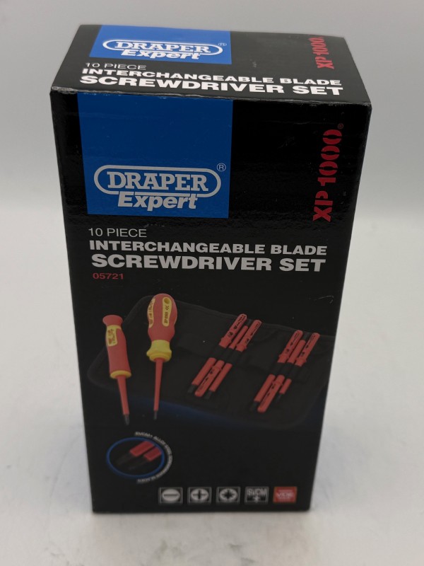 Draper Xp1000 Vde Interchangeable Blade Screwdriver Set (10 Piece ...