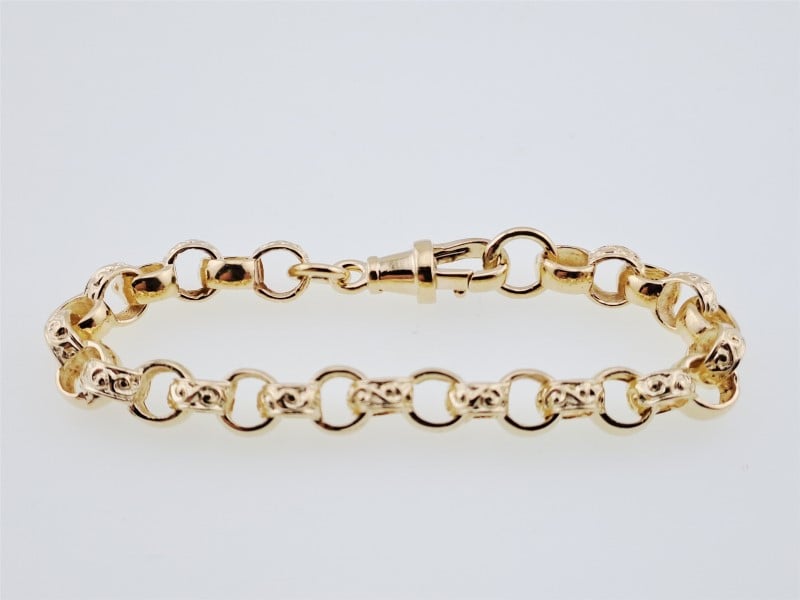 9ct Classic Belcher Link Yellow Gold Bracelet 10.3G | 030100264517 ...