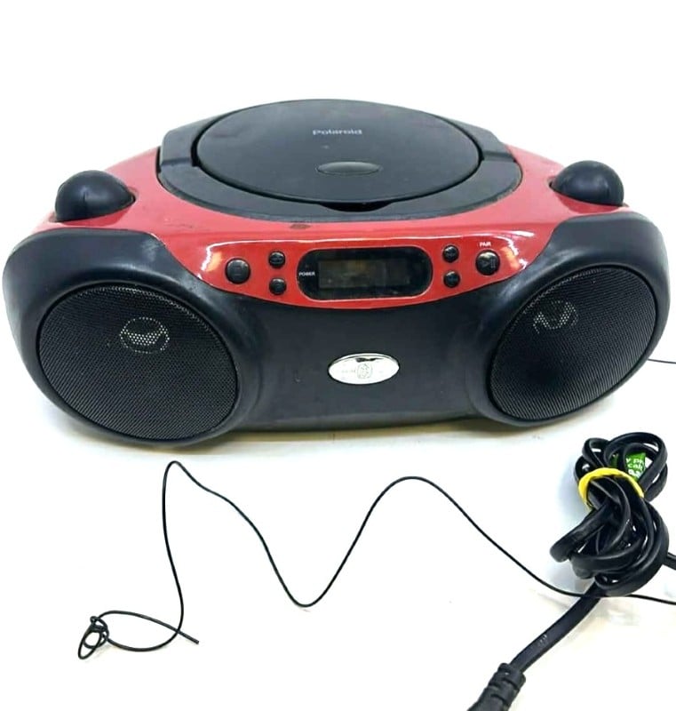 Polaroid Bluetooth CD Boombox With Fm Radio And CD Player In Red And ...
