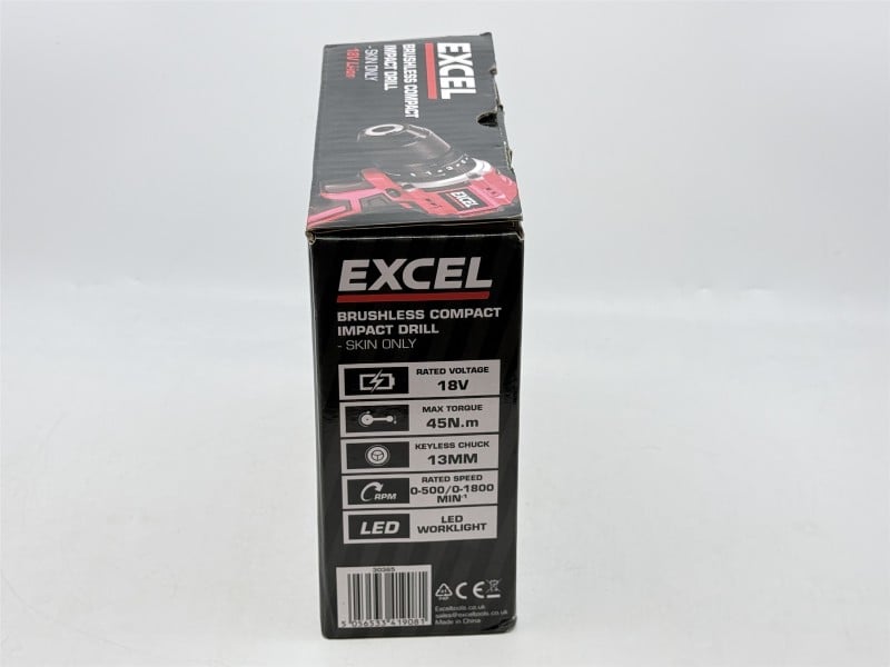 Excel 30365 Brushless Compact Impact Drill - Skin Only | 030300296219 ...