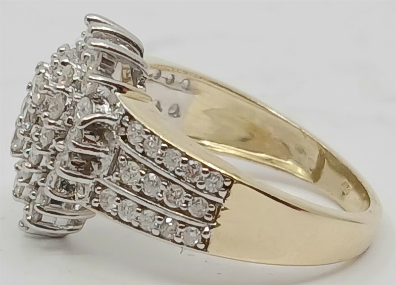 9Ct Diamond Chip Cluster Yellow Gold Ladies Ring Size L | 030100264057 ...