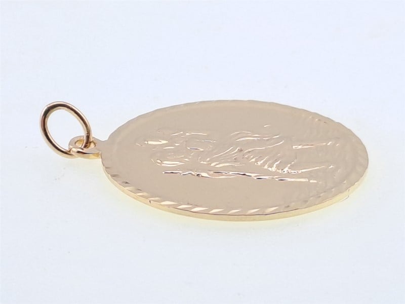 9ct Large St Christopher's Yellow Gold Pendant 6.7G | 030100264602 ...